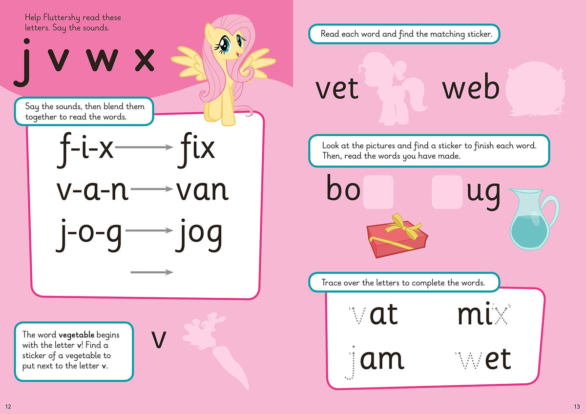 My Little Pony : First Phonics Activity Book With Stickers - Paperbaoo