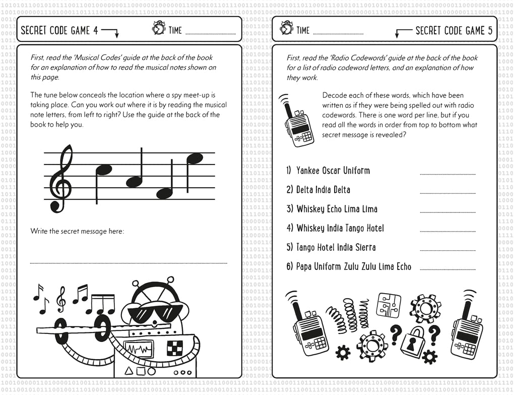 Secret Code Games For Clever Kids - Paperback