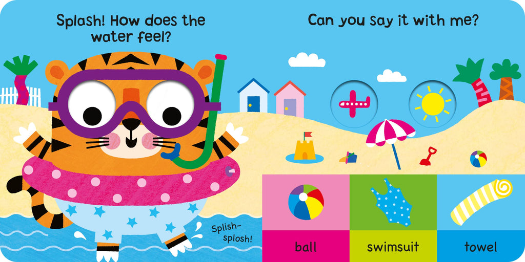 The Googlies #7 : Tiger At The Beach - Board Book