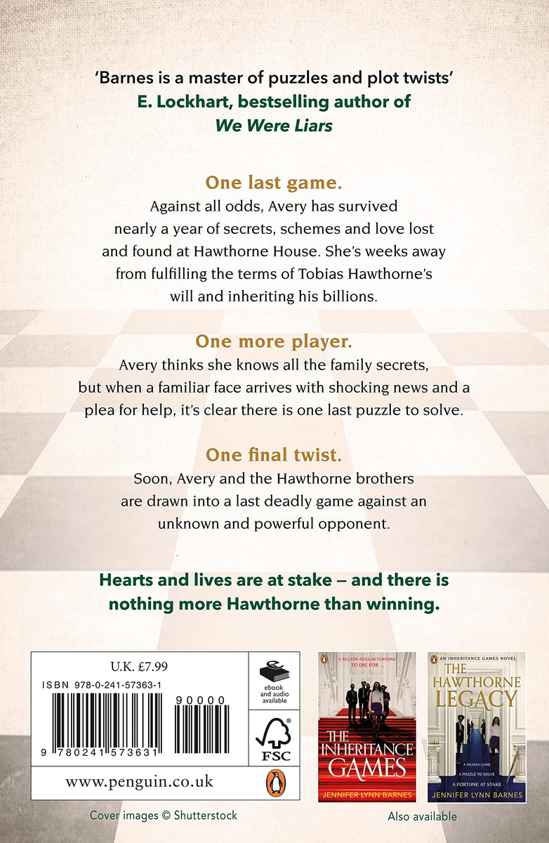 The Inheritance Games #3 : The Final Gambit - Paperback