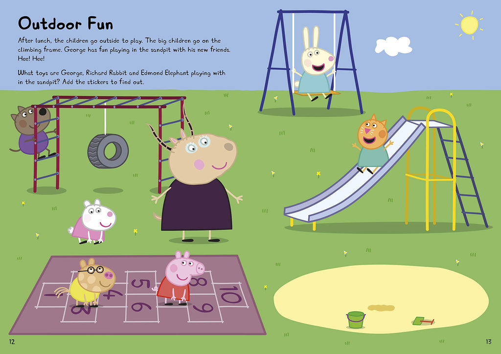 Peppa Pig: George's First Day at Playgroup: Sticker Book - Pape...